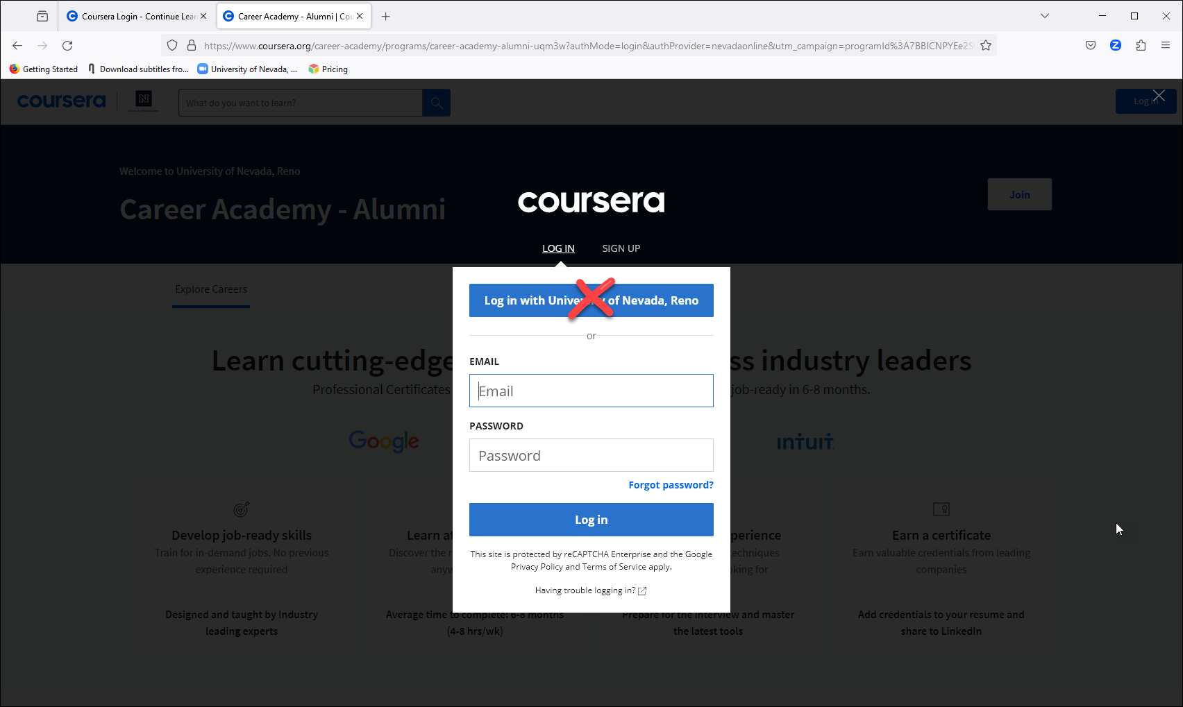 Coursera - Alumni Access Instructions | Office of Digital Learning | University of Nevada, Reno